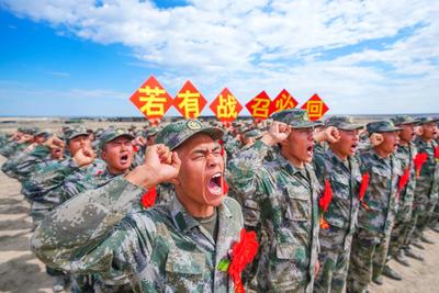 新疆石河子：退伍老兵宣誓-人民图片网