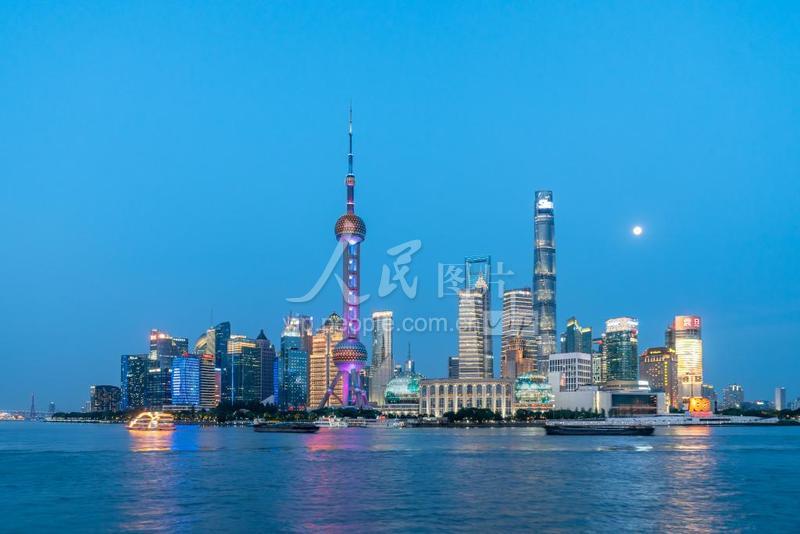 上海外滩陆家嘴夜景璀璨美不胜收-人民图片网