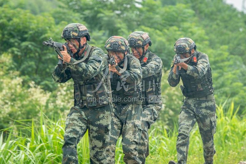 广西贵港 武警官兵野外训练提升实战本领 人民图片网