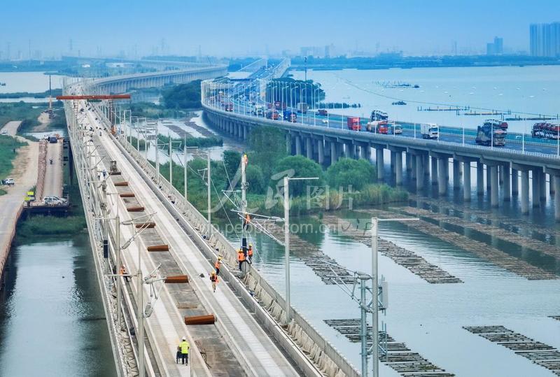 江苏常州：南沿江城际铁路建设高效推进-人民图片网
