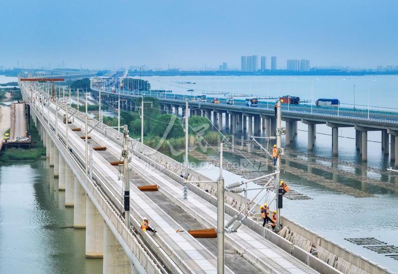 江苏常州：南沿江城际铁路建设高效推进-人民图片网