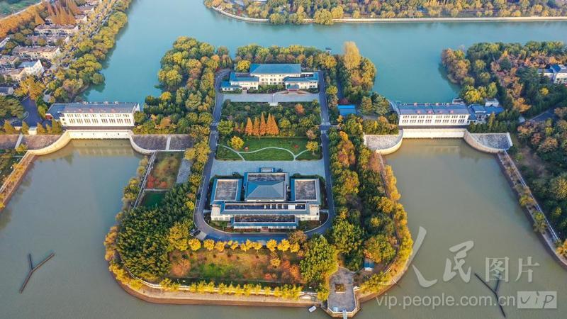 江苏扬州： 引江水利枢纽冬景如画-人民图片网
