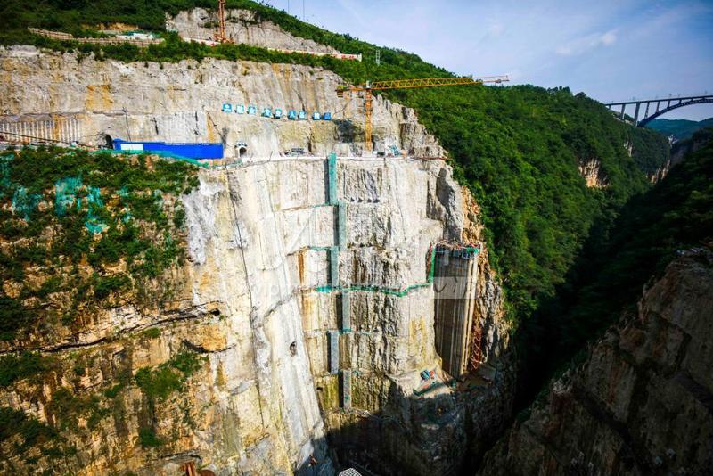 贵州黔西：凹水河水库施工正酣-人民图片网