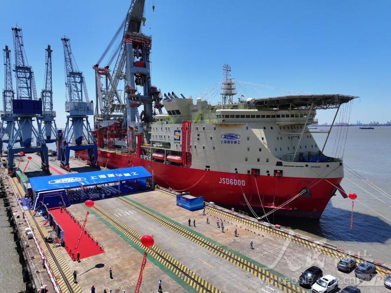 上海：JSD6000深水起重铺管船顺利完工-人民图片网