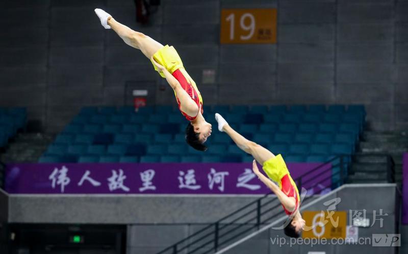 江苏淮安：2024年全国蹦床锦标赛举行-人民图片网